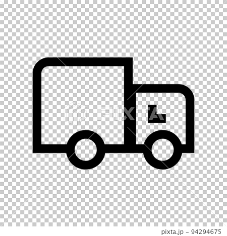 Simple truck icon. Delivery of luggage. vector. - Stock Illustration ...