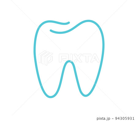 Blue tooth vector logo icon. Dentistry symbol....のイラスト素材 [94305931] - PIXTA