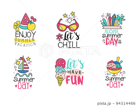 Summer Vacation Quote with Let's Have Fun and...のイラスト素材 [94314466] - PIXTA