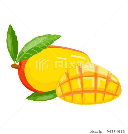 Tropical mango icon cartoon vector. Juice...のイラスト素材 [94334916] - PIXTA