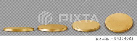 Gold round podium, luxury platform, circle stageのイラスト素材 [94354033] - PIXTA