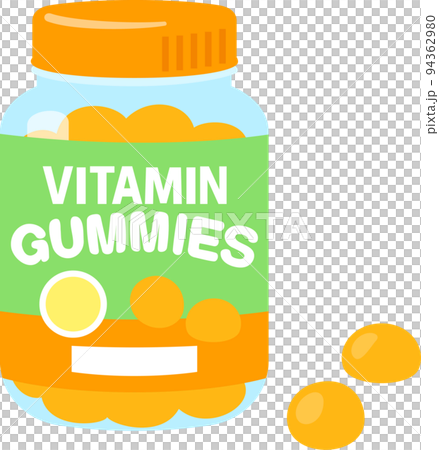 Gummy candies with vitamins, supplements - Stock Illustration [94362980 ...