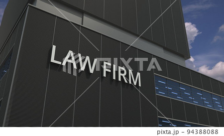 Office building with LAW FIRM signboard, 3d...のイラスト素材 [94388088] - PIXTA