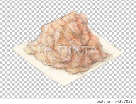 水彩色鉛筆で描いた鰹節のイラスト 背景透過のイラスト素材 [94397051] - PIXTA