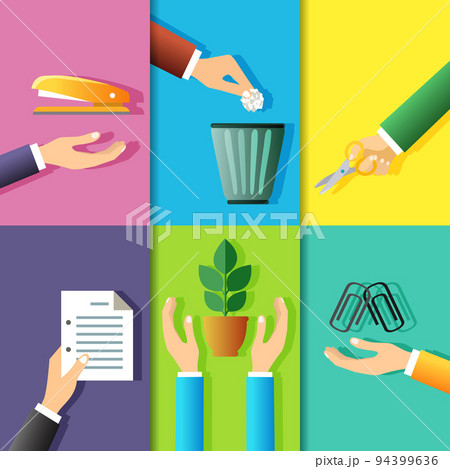 Business hands iconsのイラスト素材 [94399636] - PIXTA