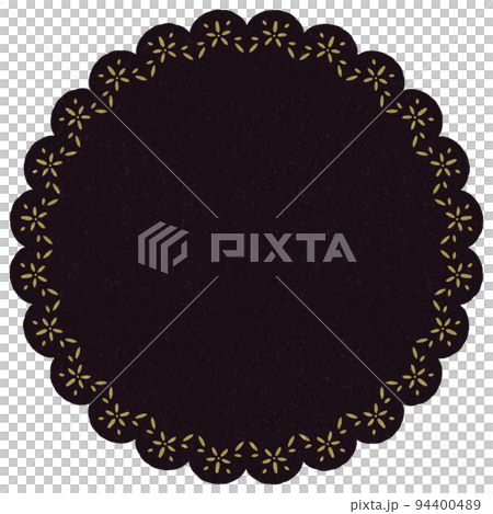 Round lace paper black with a chic design - Stock Illustration ...