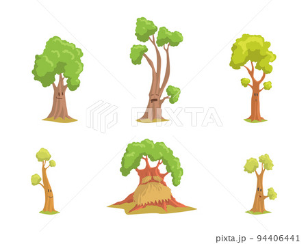 Cartoon Trees With Faces