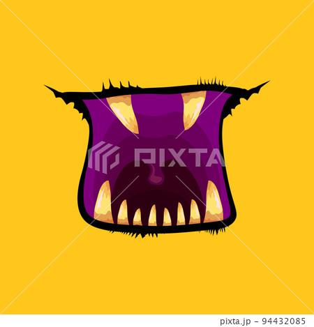 Vector cartoon funny zombie monster open mouth...のイラスト素材 [94432085] - PIXTA