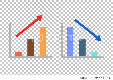 graph up and down - Stock Illustration [94451784] - PIXTA