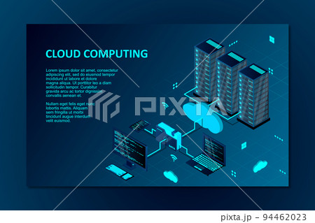 Cloud computing concept isometric vector...のイラスト素材 [94462023] - PIXTA