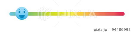 Colorful slider bar with happy laughing face...のイラスト素材 [94486992] - PIXTA