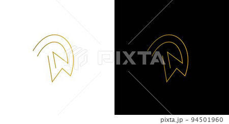 Modern and unique letter NW initials logo designのイラスト素材 [94501960] - PIXTA