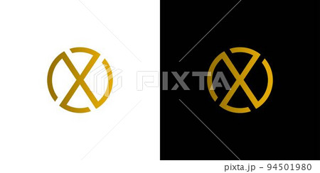 Modern and unique X initial circle logo design...のイラスト素材 [94501980] - PIXTA