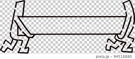 Stickman carrying a sign (long) - Stock Illustration [94518880] - PIXTA