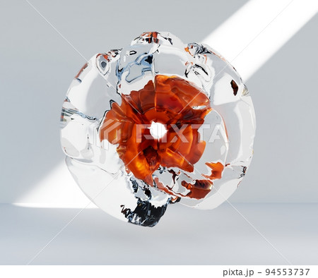 3d render, abstract geometric torus shape,...のイラスト素材 [94553737] - PIXTA