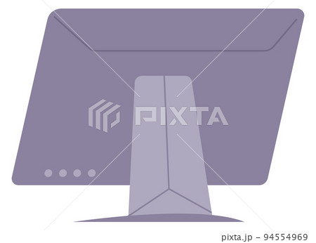 Display back icon. Computer monitor rear viewのイラスト素材 [94554969] - PIXTA