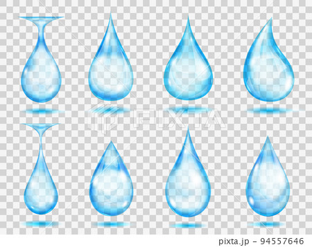 Transparent light blue dropsのイラスト素材 [94557646] - PIXTA