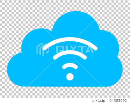 Simple cloud Wi-Fi illustration 2 - Stock Illustration [94585992] - PIXTA