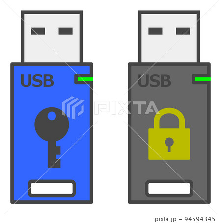 パソコンなどのデータを記録するUSBメモリのイラストのイラスト素材 [94594345] - PIXTA