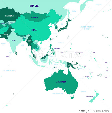 Map Of Asia And Pacific Asia Pacific Region Double Sided Chart