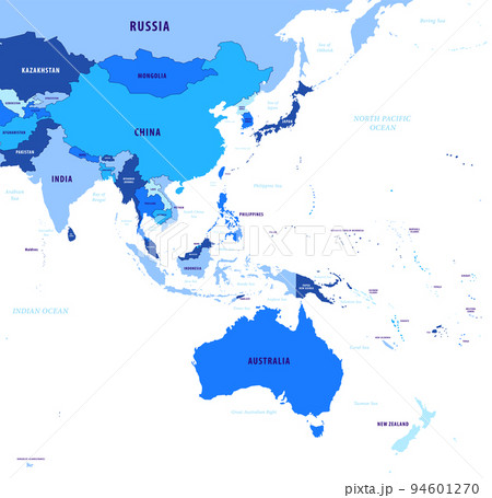 Map Of Asia And Pacific Asia Pacific Region Double Sided Chart