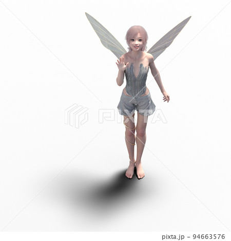 可愛い妖精 perming 3DCGイラスト素材のイラスト素材 [94663576] - PIXTA