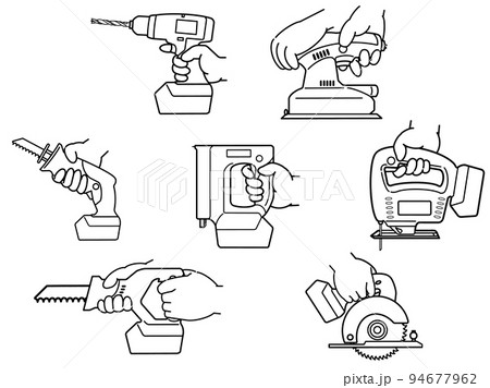 Power Tools Coloring Pages Electric Drill Blueprint Power Tools Patent