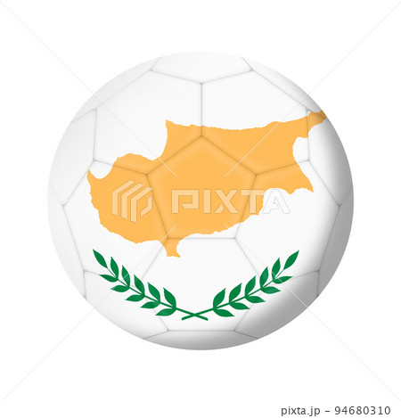 Cyprus soccer ball football 3d illustration...のイラスト素材 [94680310] - PIXTA