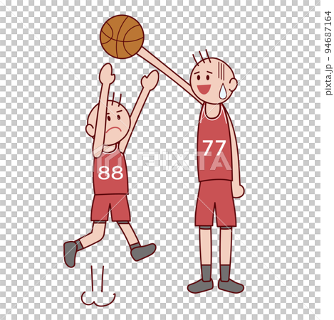can't reach with basketball - Stock Illustration [94687164] - PIXTA