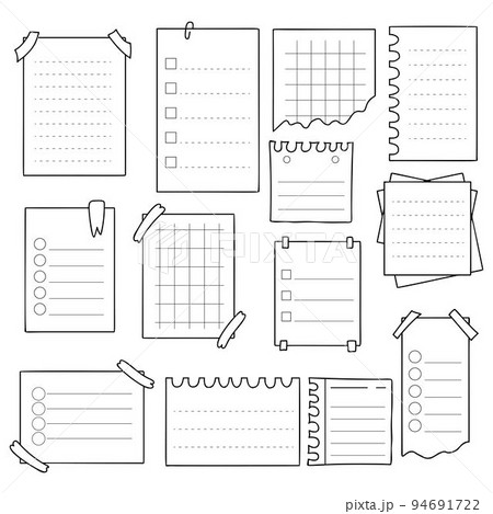 Notebook Paper Border Doodles