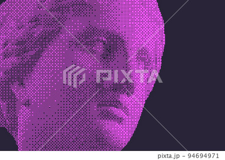 Modern creative colored graphic sculpture with...のイラスト素材 [94694971] - PIXTA