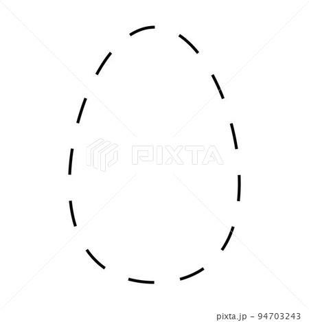 Oval symbol dashed shape vector icon for...のイラスト素材 [94703243] - PIXTA