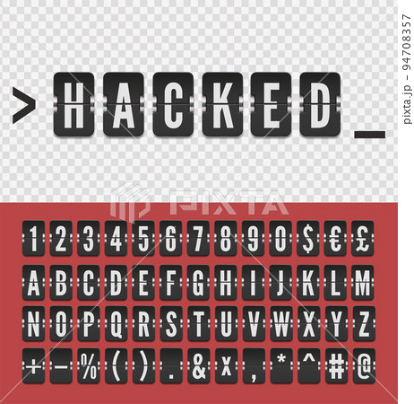 Airport mechanical flip scoreboard terminal...のイラスト素材 [94708357] - PIXTA