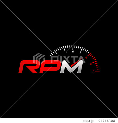 Simple letter or word RPM italic font with...のイラスト素材 [94716308] - PIXTA