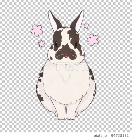 Dark brown rabbit broken expression (comfortable) - Stock Illustration ...