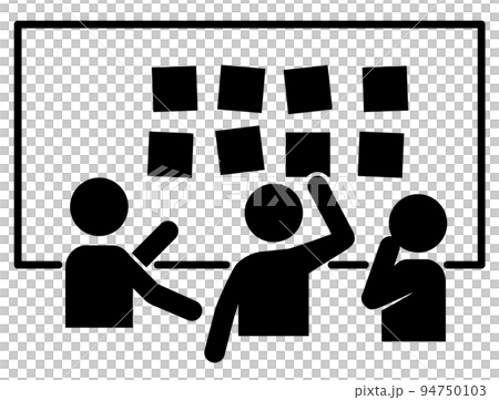 Images of the KJ method, sticky note work,... - Stock Illustration ...