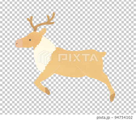 Illustration of a running reindeer - Stock Illustration [94754102] - PIXTA