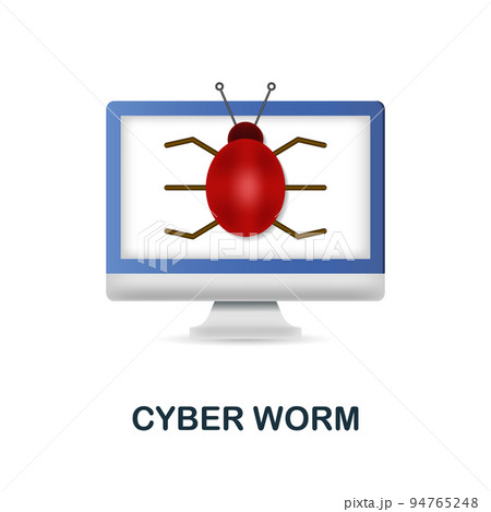 Cyber Worm icon. 3d illustration from...のイラスト素材 [94765248] - PIXTA