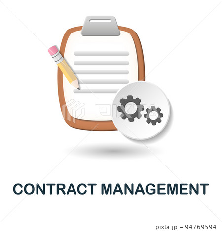 Contract Management icon. 3d illustration from...のイラスト素材 [94769594] - PIXTA