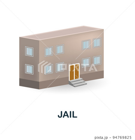 Jail icon. 3d illustration from crime...のイラスト素材 [94769825] - PIXTA