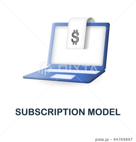 Subscription Model icon. 3d illustration from...のイラスト素材 [94769897] - PIXTA