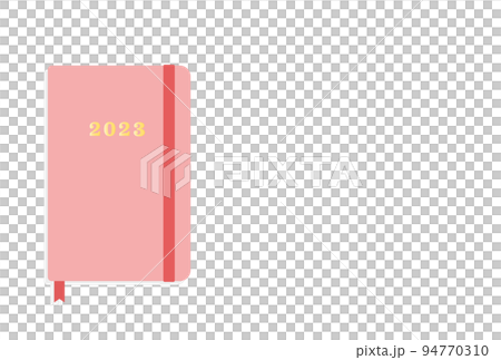 A pink notebook/diary with a stamp of... - Stock Illustration [94770310 ...