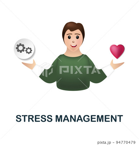 Stress Management icon. 3d illustration from...のイラスト素材 [94770479] - PIXTA