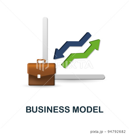 Business Model icon. 3d illustration from...のイラスト素材 [94792682] - PIXTA