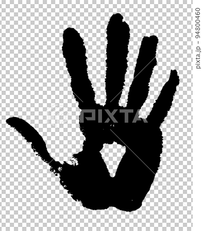 Handprint handprint black ink - Stock Illustration [94800460] - PIXTA