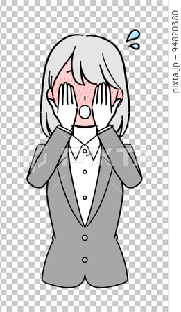 A woman in a business woman suit who is... - Stock Illustration ...