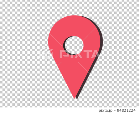 現在位置のアイコン。マップ、地図、マップピン、ナビ。背景透過 イラスト のイラスト素材 [94821224] - PIXTA