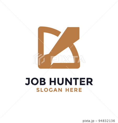Job hunter logo design template. Tie icon with...のイラスト素材 [94832136] - PIXTA