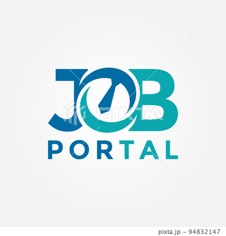 Job portal lettering logo design template....のイラスト素材 [94832147] - PIXTA
