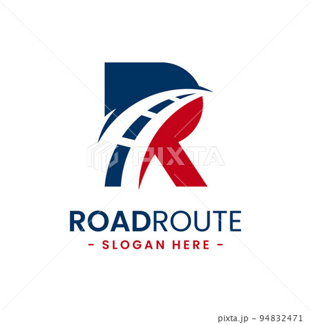 Letter R for road route logo design template....のイラスト素材 [94832471] - PIXTA
